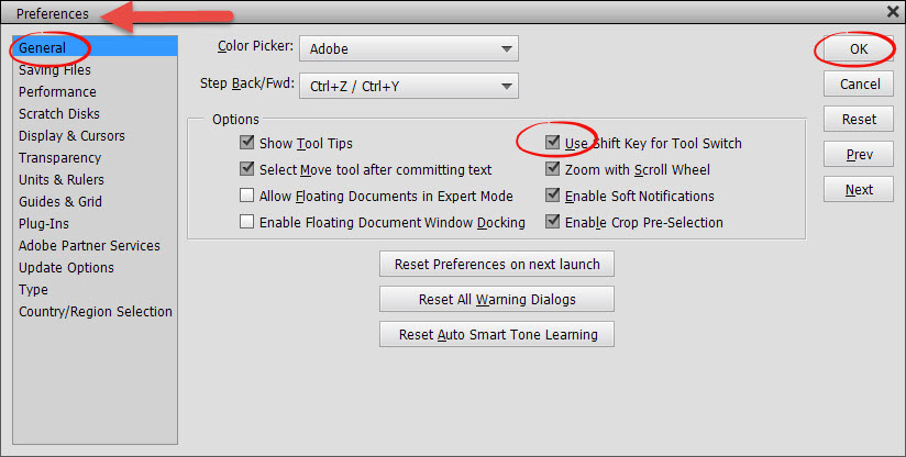 Shortcut Keys for Selecting Tools | ScraptiousDesigns